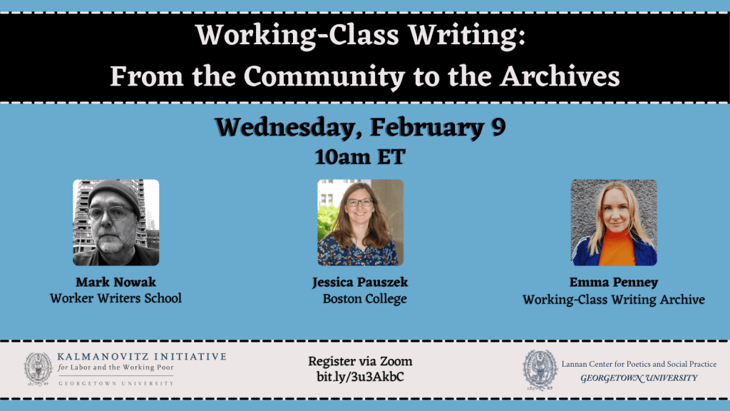 Bringing Working-Class Writing to Light - Working-Class Studies Association